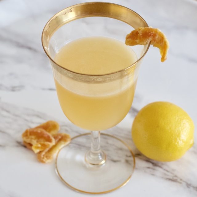 Gin and Tea Cocktail - First Order Gin - Tea, gin, marmalade, lemon